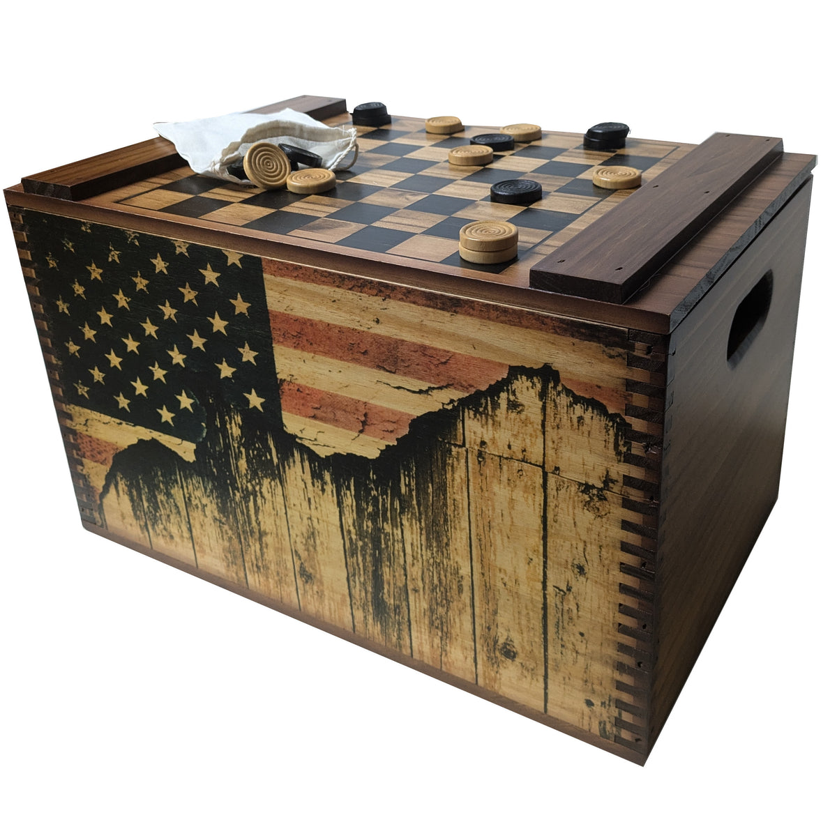 ITEM #6-432 FLAG/SLAT FENCE CHECKERBOARD BOX – THE WHISPERWOOD COLLECTION