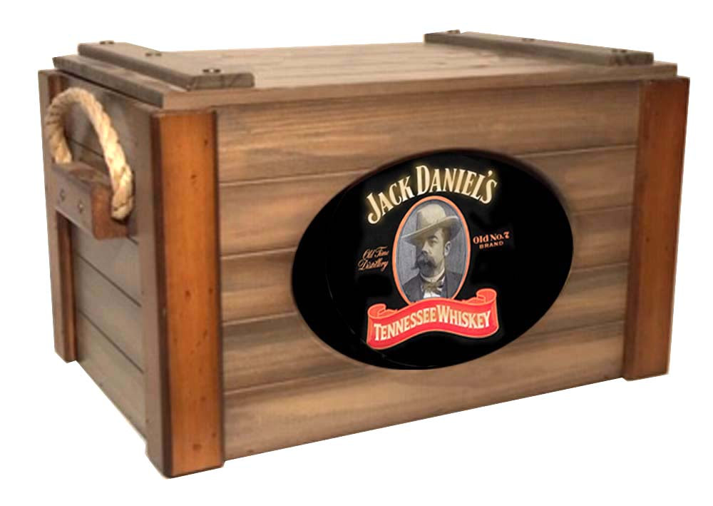 JACK DANIELS ROPE HANDLE STORAGE CHEST | The Whisperwood Collection ...
