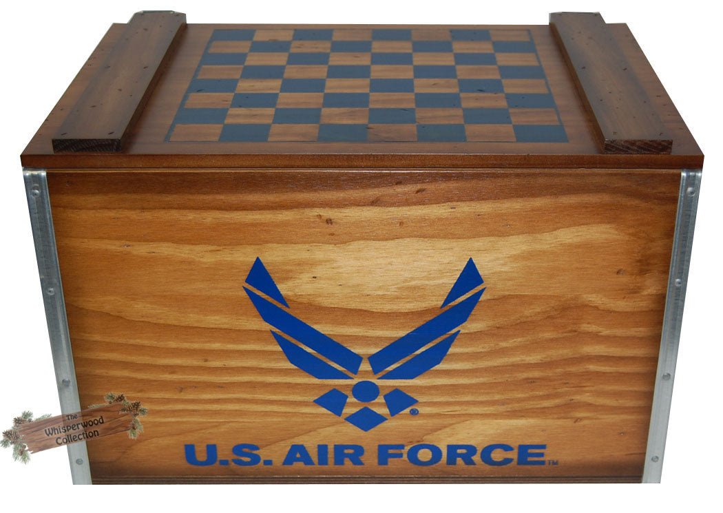 6B-AFW AIR FORCE WINGS CHECKERBOARD BOX – THE WHISPERWOOD COLLECTION
